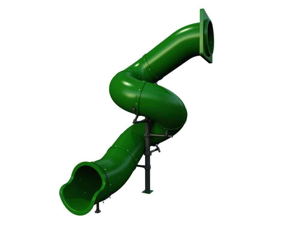 11 Foot Deck Height Spiral Tube Slide - Slide and Supports Only ...