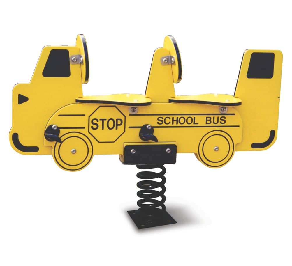 School Bus Two Seat Spring Rider - Playground Equipment Pros