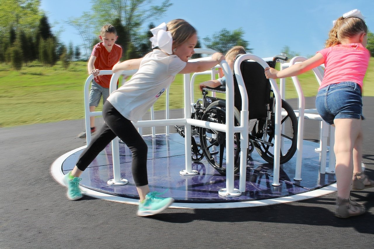Wheelchair Accessible Merry Go Round - Playground Equipment Pros