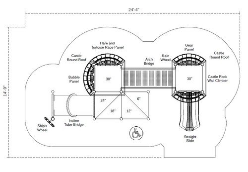 Arrow Loop Archer Castle - Playground Equipment Professionals, LLC
