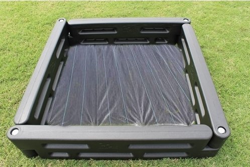 Border Timber Raised Garden Beds with Weed Mat - Playground Equipment ...