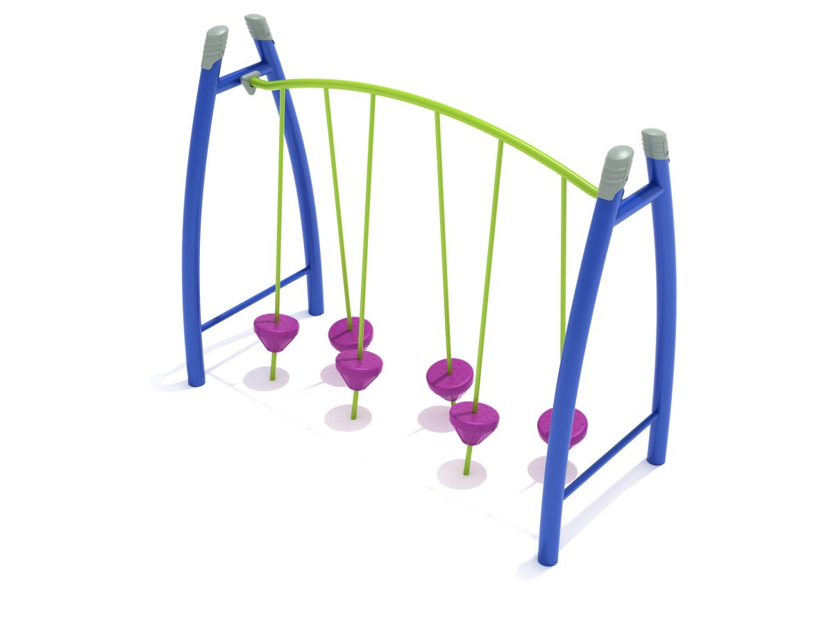 Curved Post Tilted Pebble Bridge - Playground Equipment Professionals, LLC